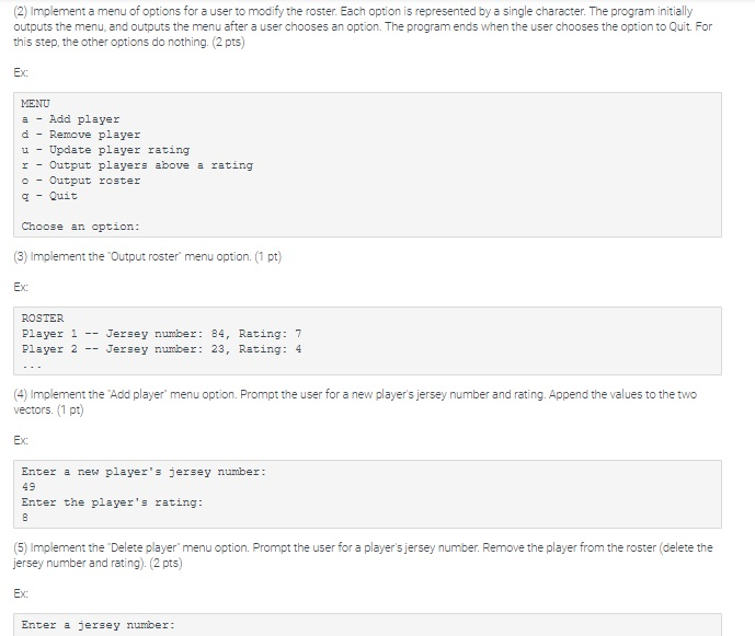 Solved: 5.27 LAB*: Program: Soccer Team Roster (Vectors) T... | Chegg.com