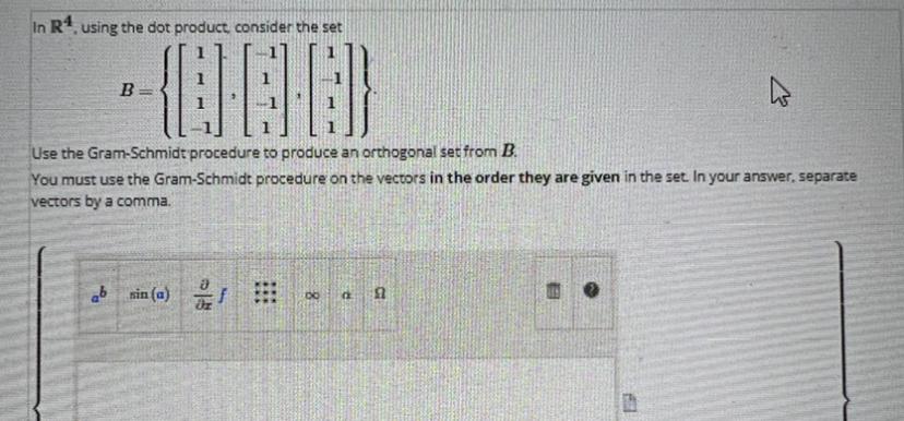 Solved In R4 using the dot product, consider the set - 18:00 | Chegg.com