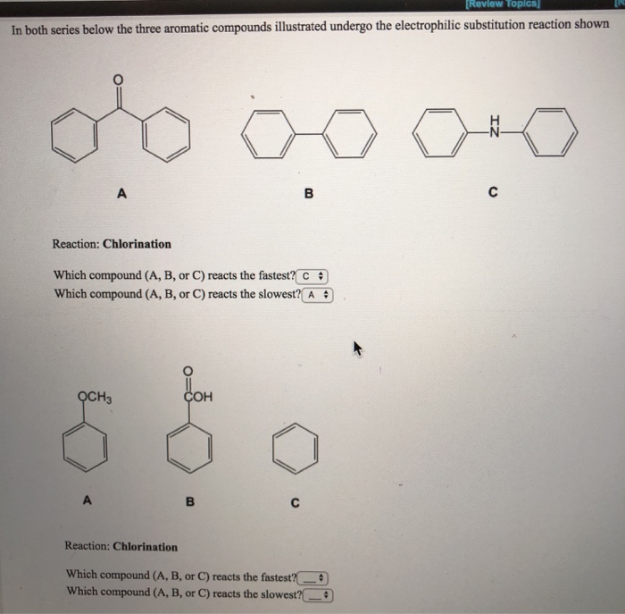 Solved In both series below the three aromatic compounds | Chegg.com