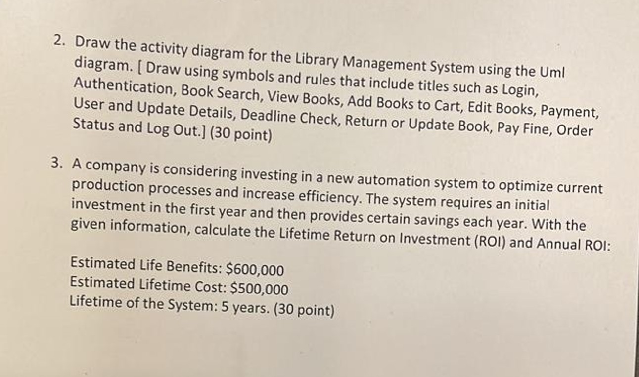 Solved Draw the activity diagram for the Library Management | Chegg.com