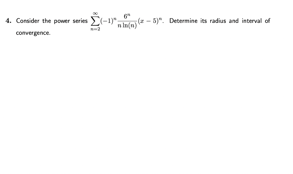 Solved 4. Consider the power series | Chegg.com