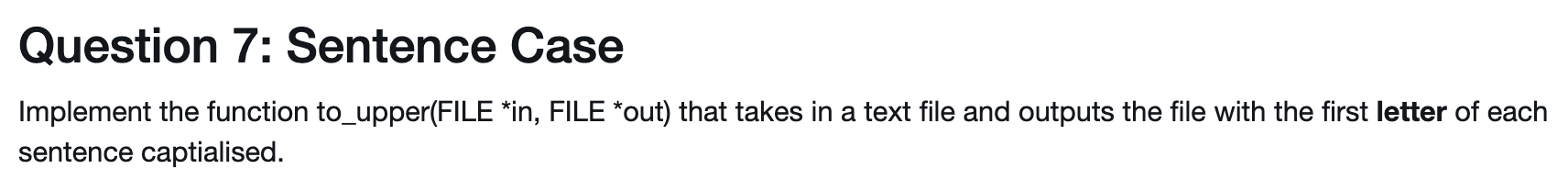 Solved Question 7: Sentence Case Implement the function | Chegg.com