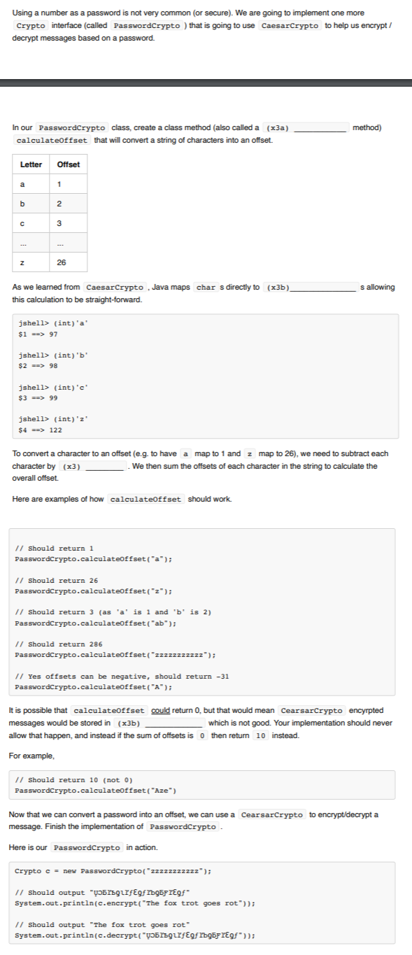 Solved public interface Crypto{ String encrypt(String | Chegg.com