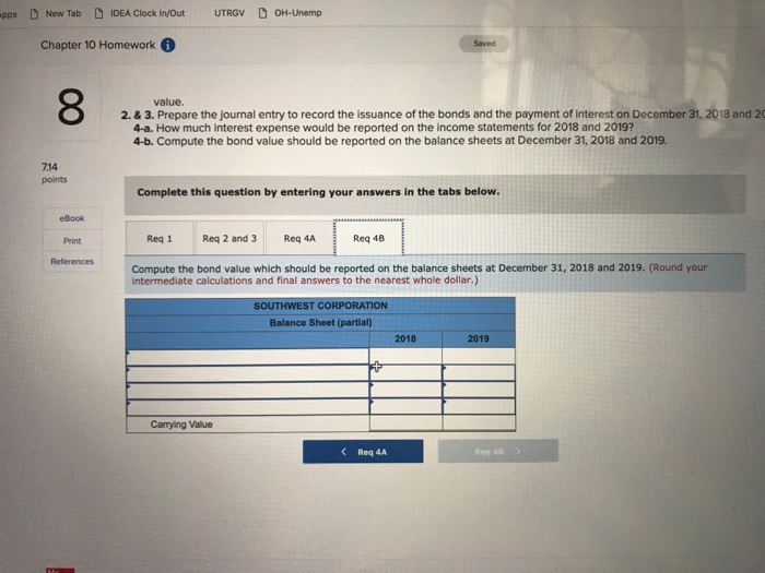 Solved Chapter 10 Homework Help Save 8 Southwest Corporation | Chegg.com