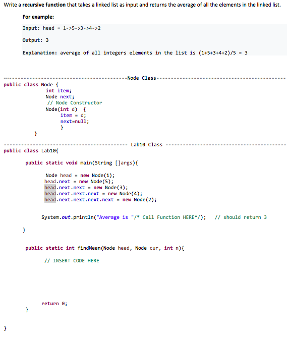 Solved Write a recursive function that takes a linked list | Chegg.com