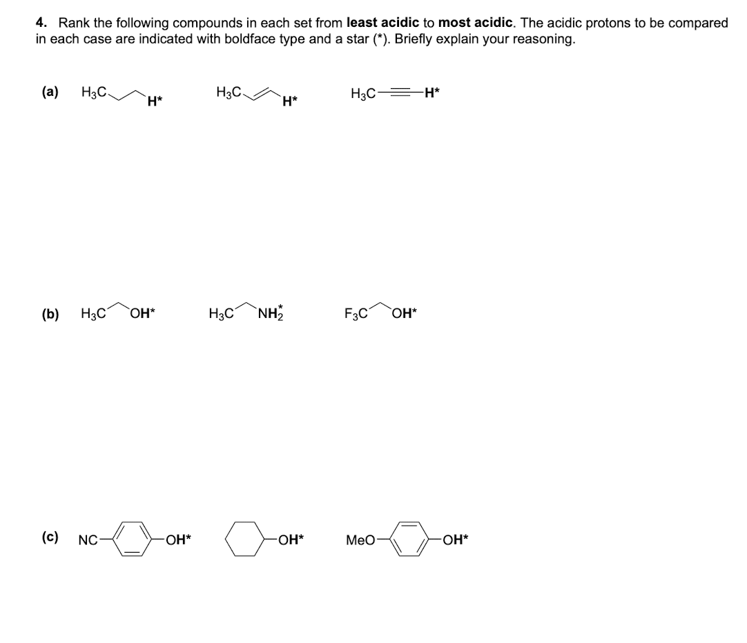 Solved Rank the following compounds in each set from least | Chegg.com