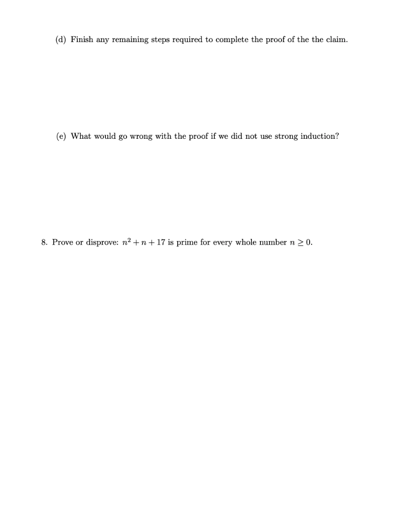 Solved 7. In many induction problems, our boolean variable | Chegg.com