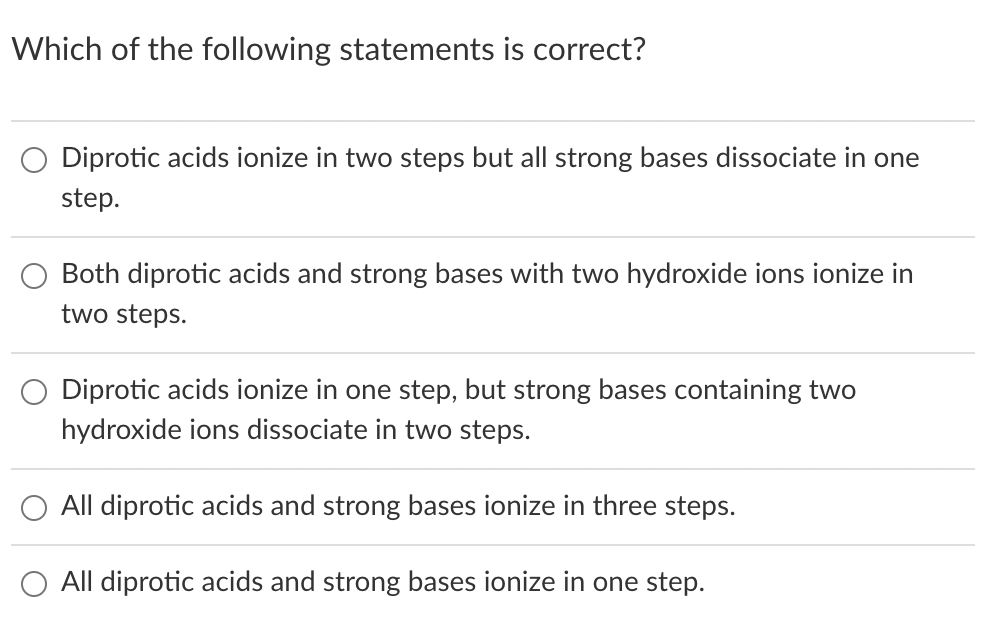 Solved Which of the following statements is correct? | Chegg.com