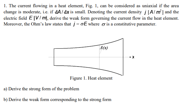 Solved 1. The current flowing in a heat element, Fig. 1, can | Chegg.com