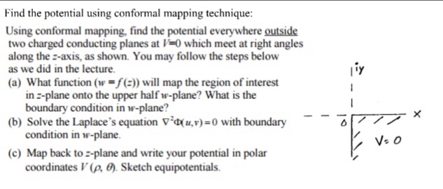 Solved Kind the potential using conformal mapping technique: | Chegg.com Solved Kind the potential using conformal mapping technique: | Chegg.com