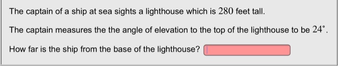 Solved The captain of a ship at sea sights a lighthouse | Chegg.com