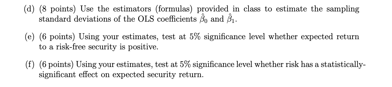 Solved Question 2 (Applications) 40 points Suppose that you | Chegg.com