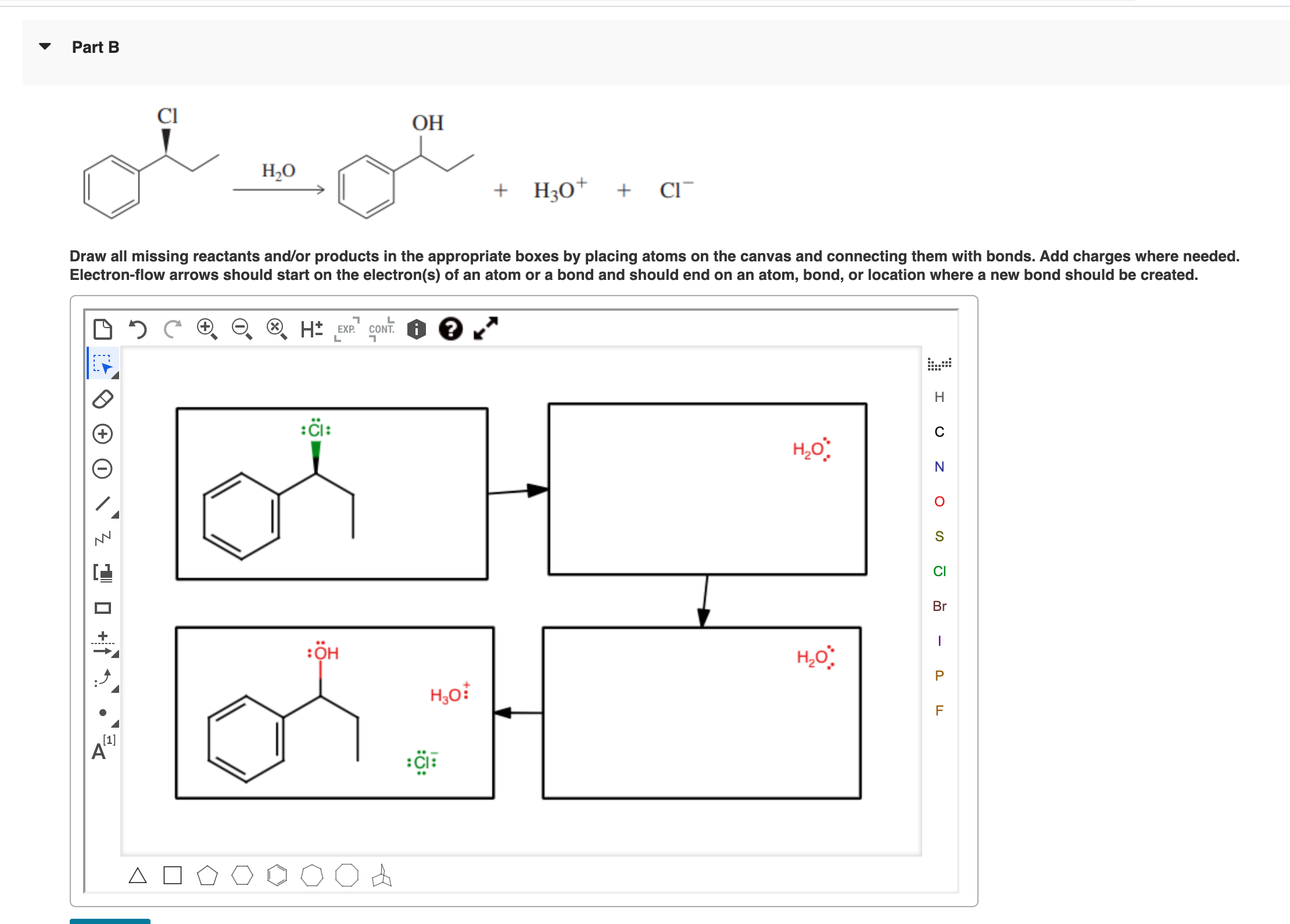 Solved Draw all missing reactants and/or products in the | Chegg.com