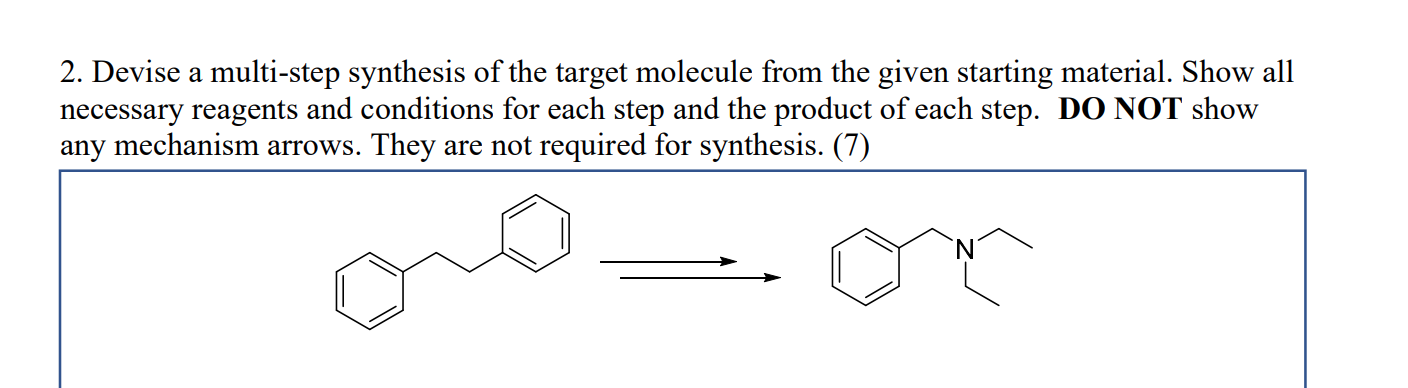 Solved 2. Devise a multi-step synthesis of the target | Chegg.com