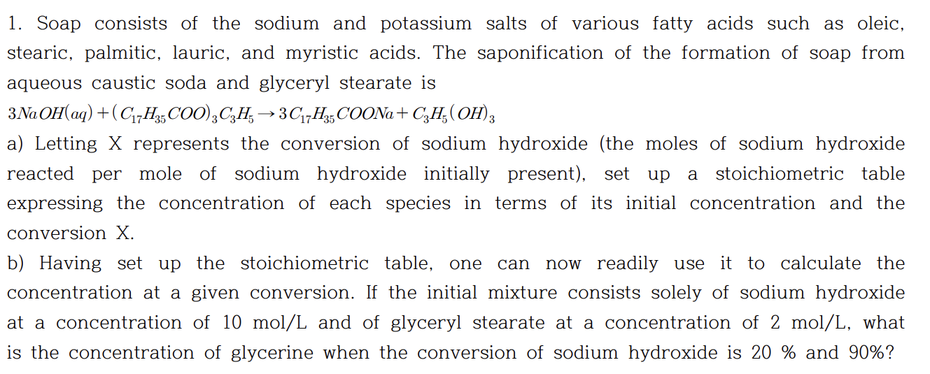 Solved conversion X.b) ﻿Having set up the stoichiometric | Chegg.com