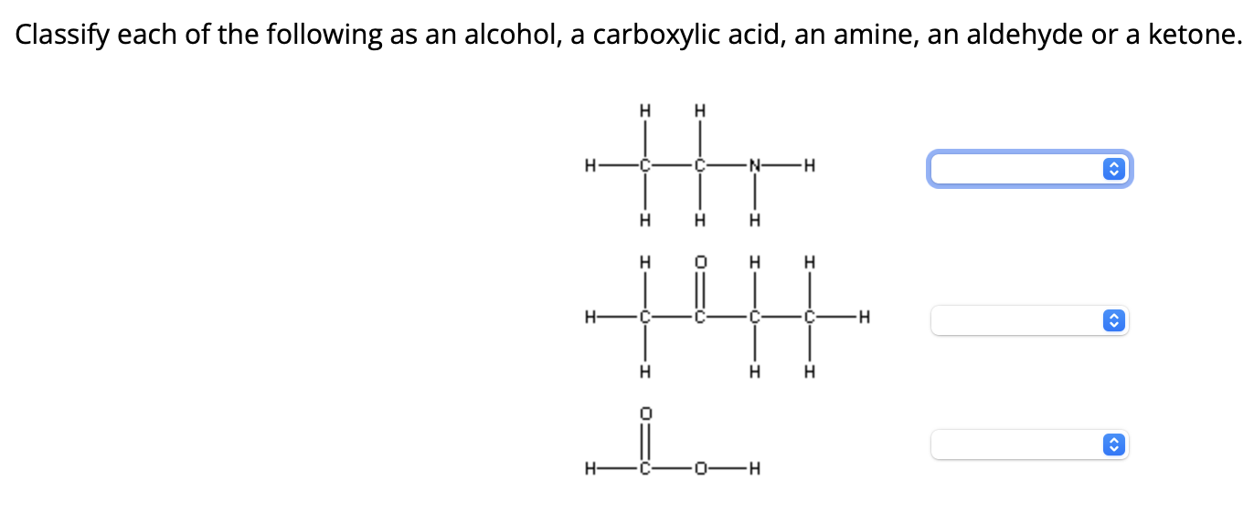 Solved Classify each of the following as an alcohol, a | Chegg.com