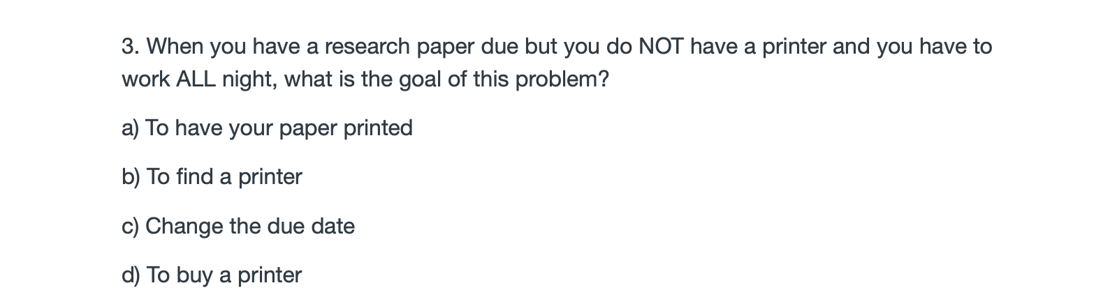 Solved 3. When you have a research paper due but you do NOT | Chegg.com