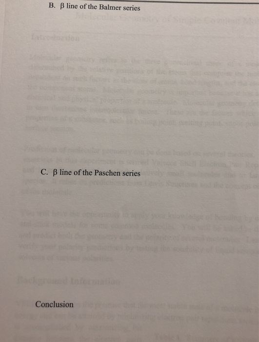 Solved Questions 1 Calculate The Wavelength For Each Line