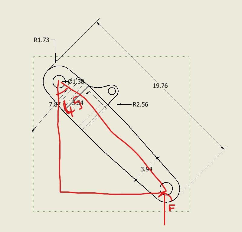 Solved This is technical drawing of the fork. We want to | Chegg.com