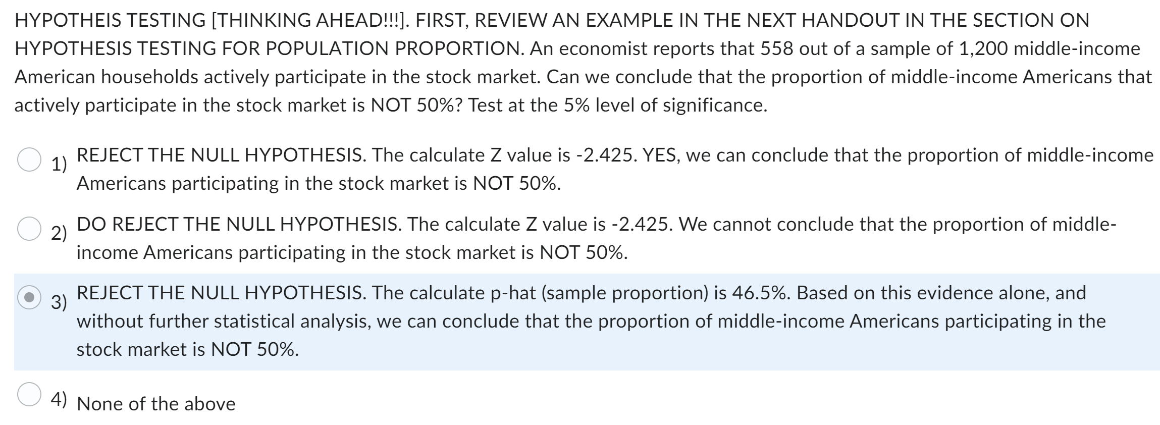 Solved Hypotheis Testing Thinking Ahead First Review 3903
