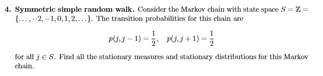 Solved 4. Symmetric simple random walk. Consider the Markov | Chegg.com