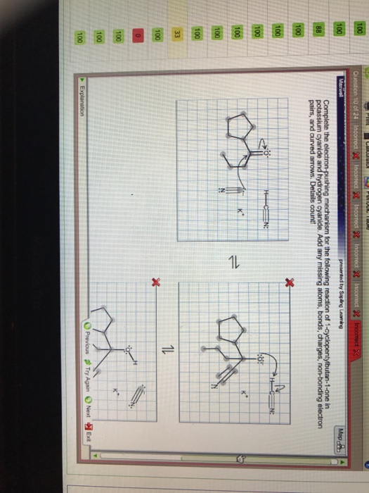 Solved Complete the electron pushing mechanism for the | Chegg.com