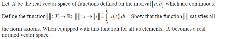 Solved Let x be ﻿the real vector space of ﻿functions defined | Chegg.com