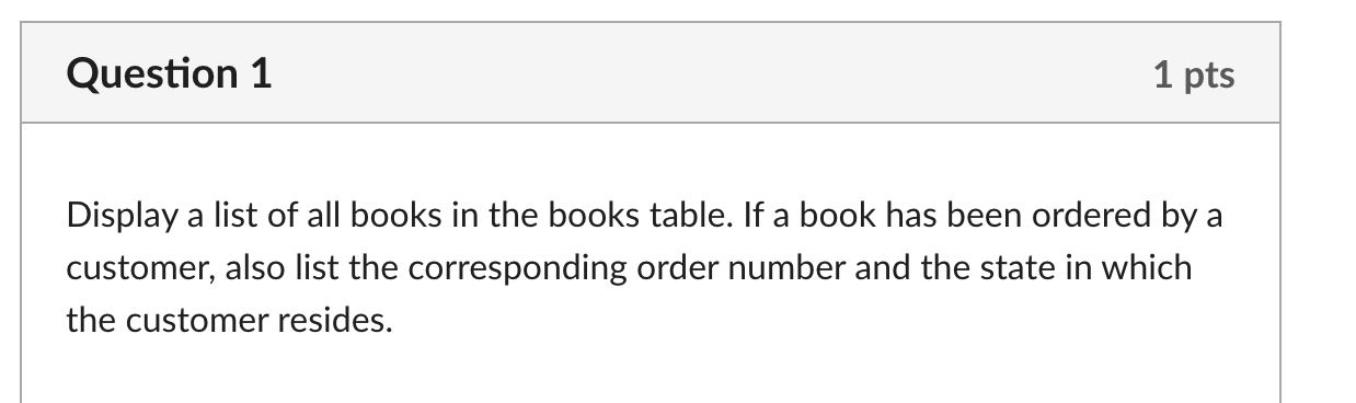 Solved In the SQL exercises, you will be given a data set | Chegg.com