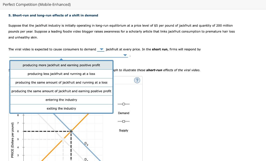 Solved 5. Short-run and long-run effects of a shift in | Chegg.com