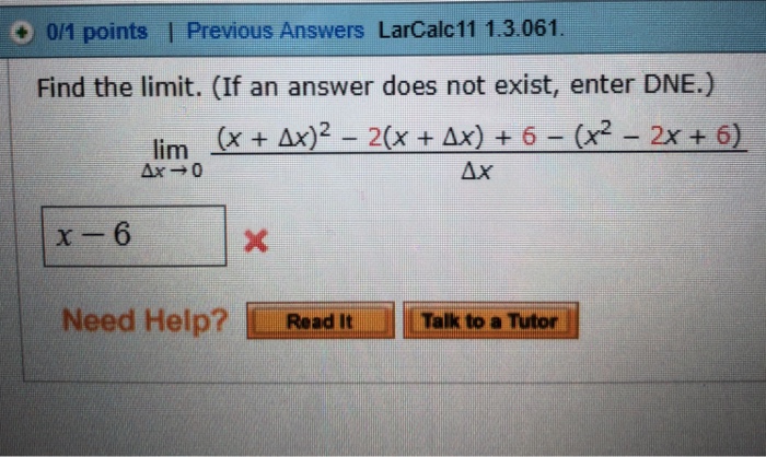 Solved o 0/1 points | Previous Answers LarCalc11 1.3.061. | Chegg.com Solved o 0/1 points | Previous Answers LarCalc11 1.3.061. | Chegg.com