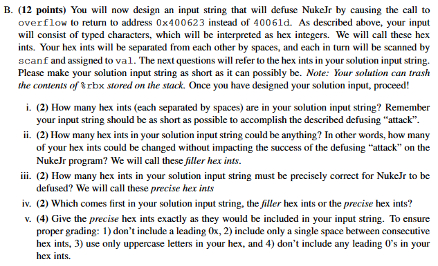 Solved Buffer overflow The next problem concerns the | Chegg.com