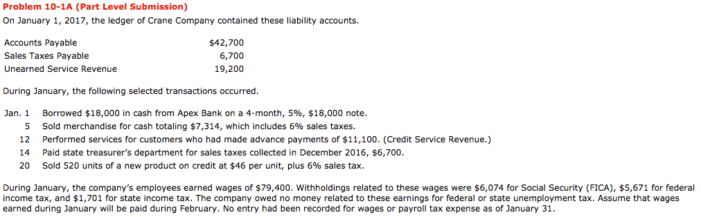 Solved Problem 10-1A (Part Level Submission) On January 1, | Chegg.com