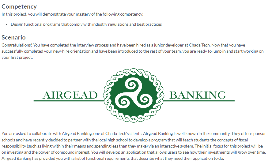 Solved Competency In this project, you will demonstrate your | Chegg.com