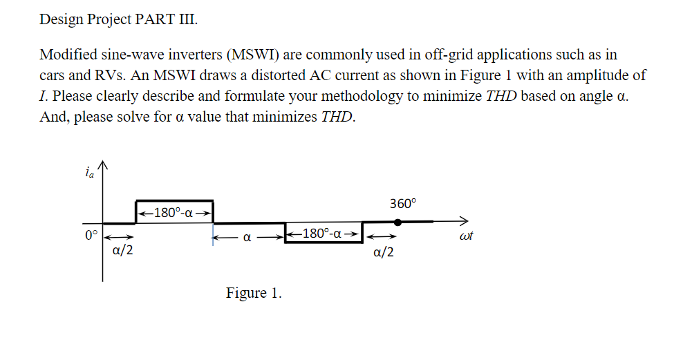Solved Design Project PART III. Modified sine-wave inverters | Chegg.com
