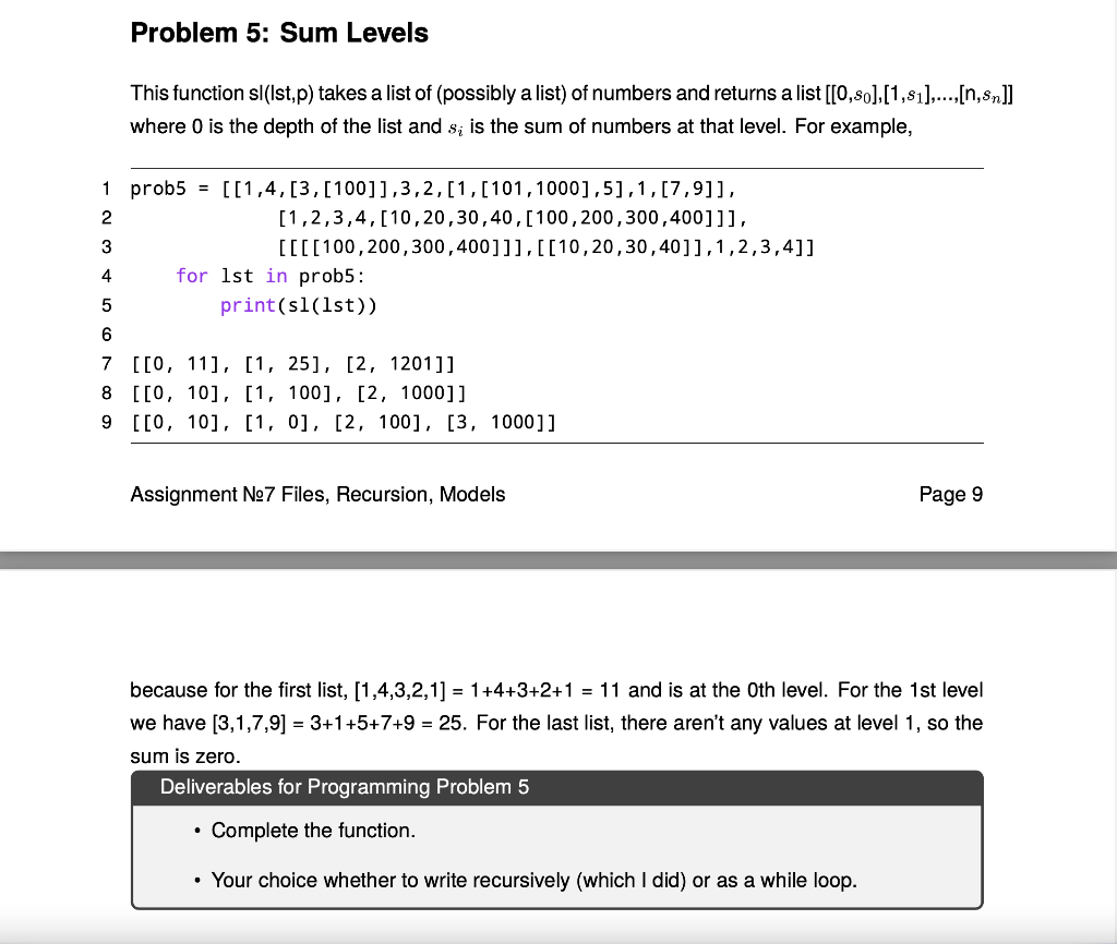 Solved This function sl(∣st,p) takes a list of (possibly a | Chegg.com