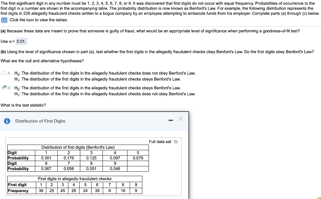 Solved The first significant digit in any number must be 1, | Chegg.com
