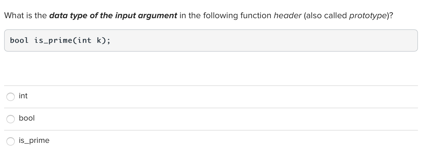 Solved What is the data type of the input argument in the | Chegg.com