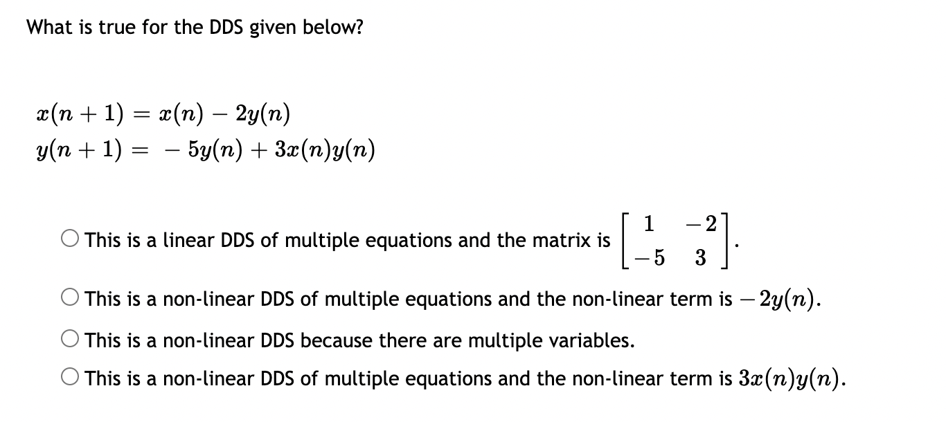 Solved What is true for the DDS given below? x(n + 1) x(n) — | Chegg.com