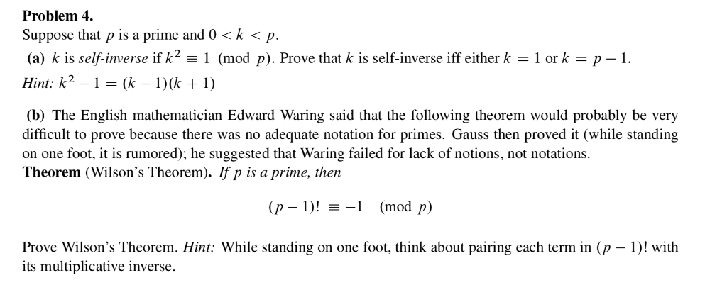 Solved Problem 4. Suppose that p is a prime and 0