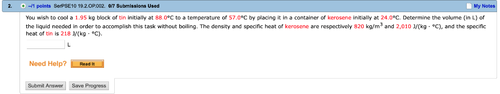 Solved 2. +-1 points SerPSE10 19.2.OP.002. 0/7 Submissions | Chegg.com Solved 2. +-1 points SerPSE10 19.2.OP.002. 0/7 Submissions | Chegg.com