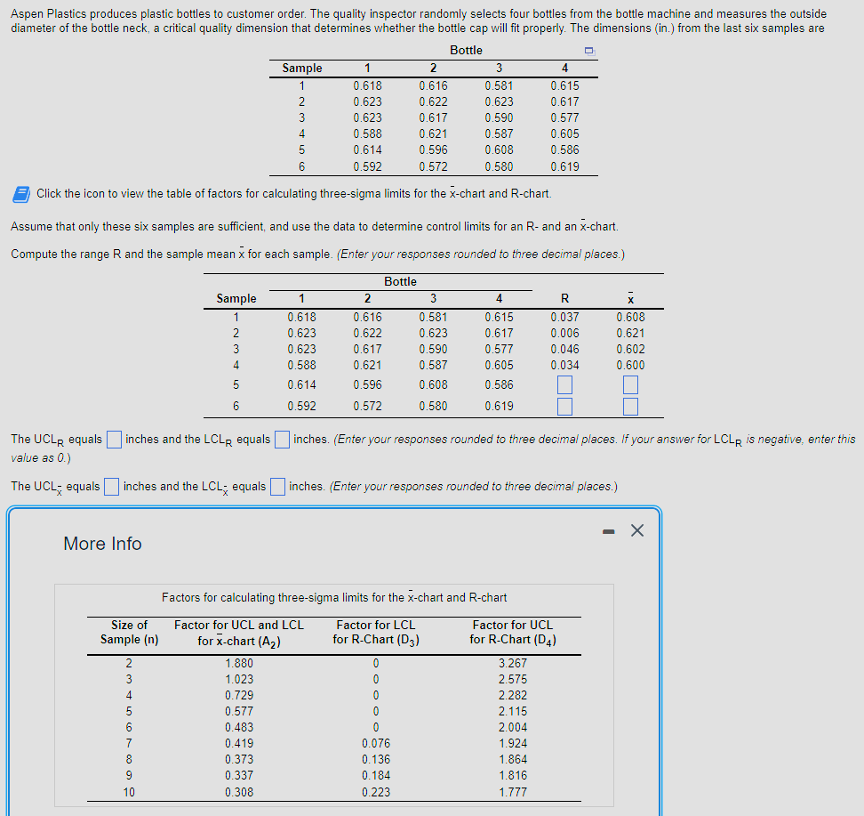 Solved Aspen Plastics produces plastic bottles to customer | Chegg.com