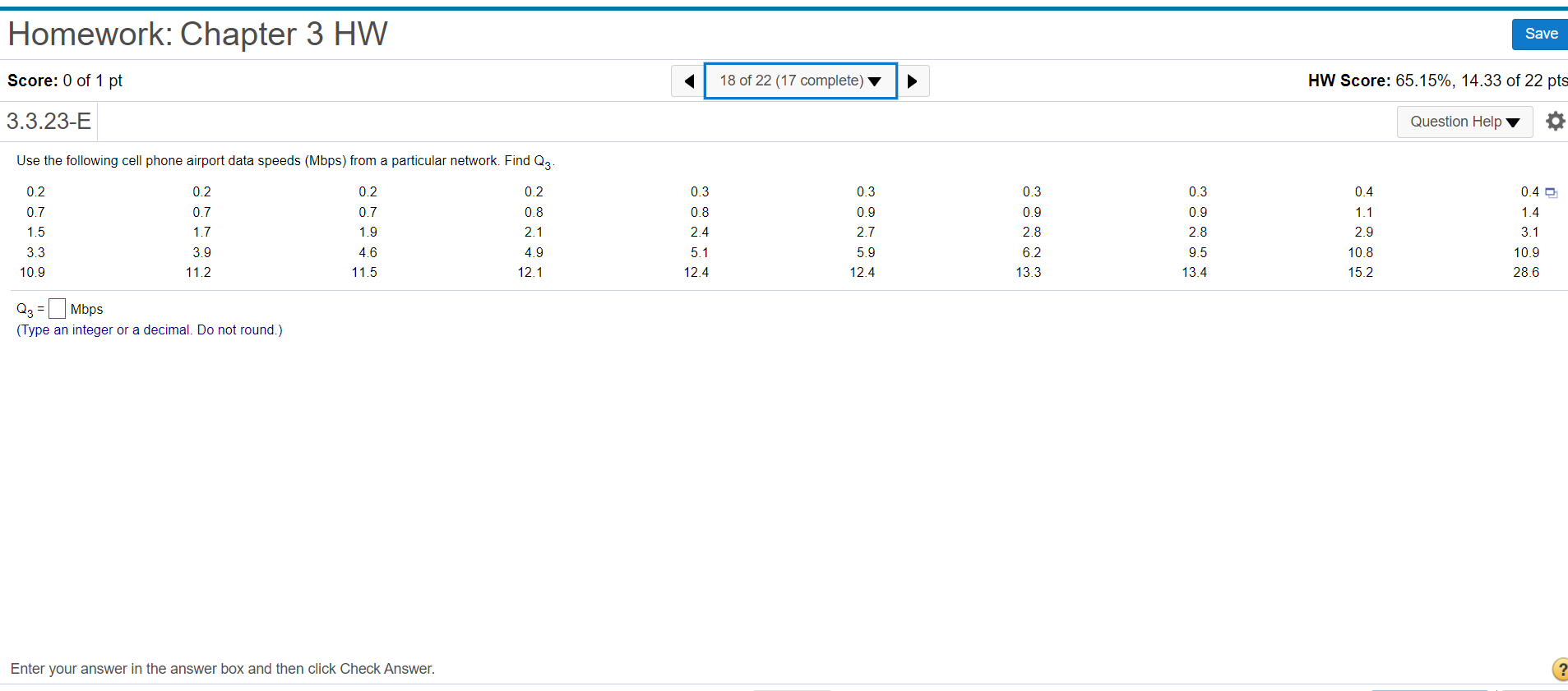 Solved Homework Chapter 3 Hw Save Score 0 Of 1 Pt 18 Of 22