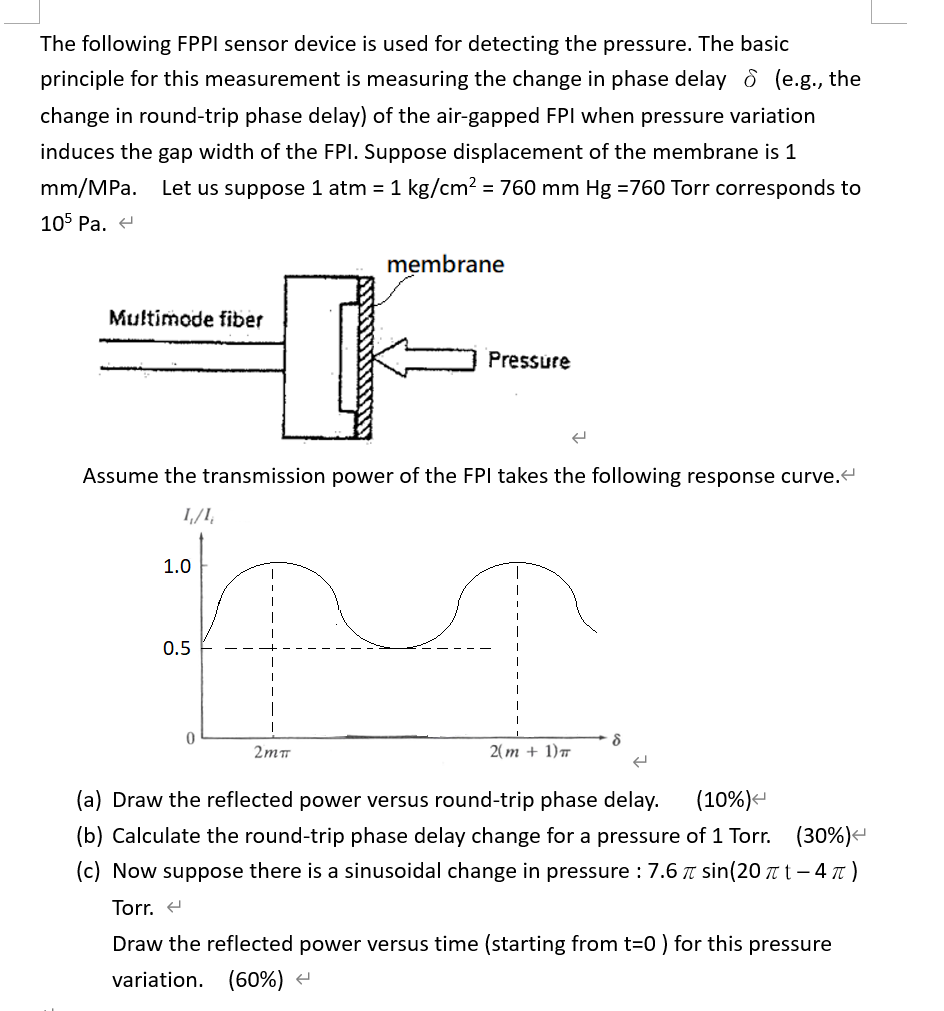 The following FPPI sensor device is used for | Chegg.com