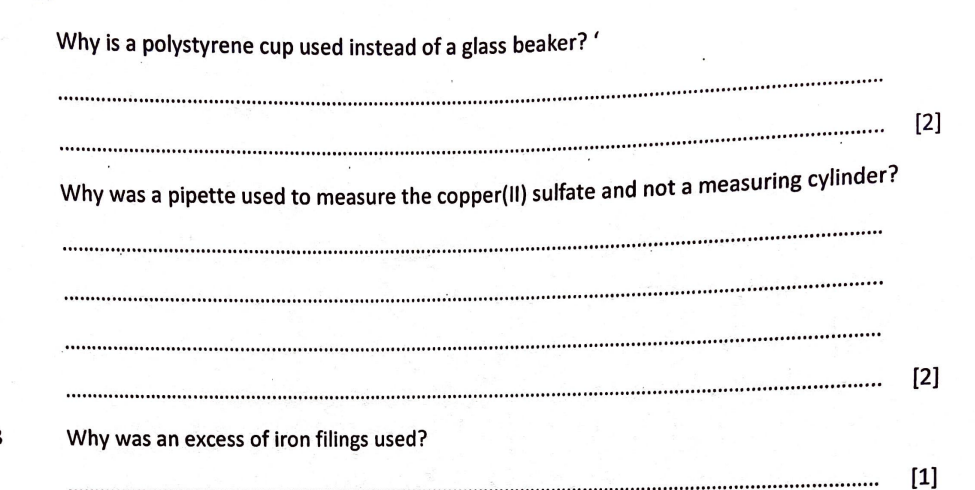 Solved Why is a polystyrene cup used instead of a glass | Chegg.com