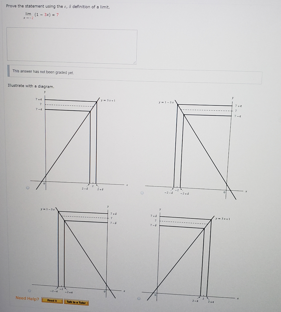 Solved Prove the statement using the e, & definition of a | Chegg.com