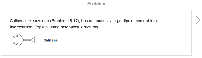 Solved Problem Calicene, like azulene (Problem 15-17), has | Chegg.com