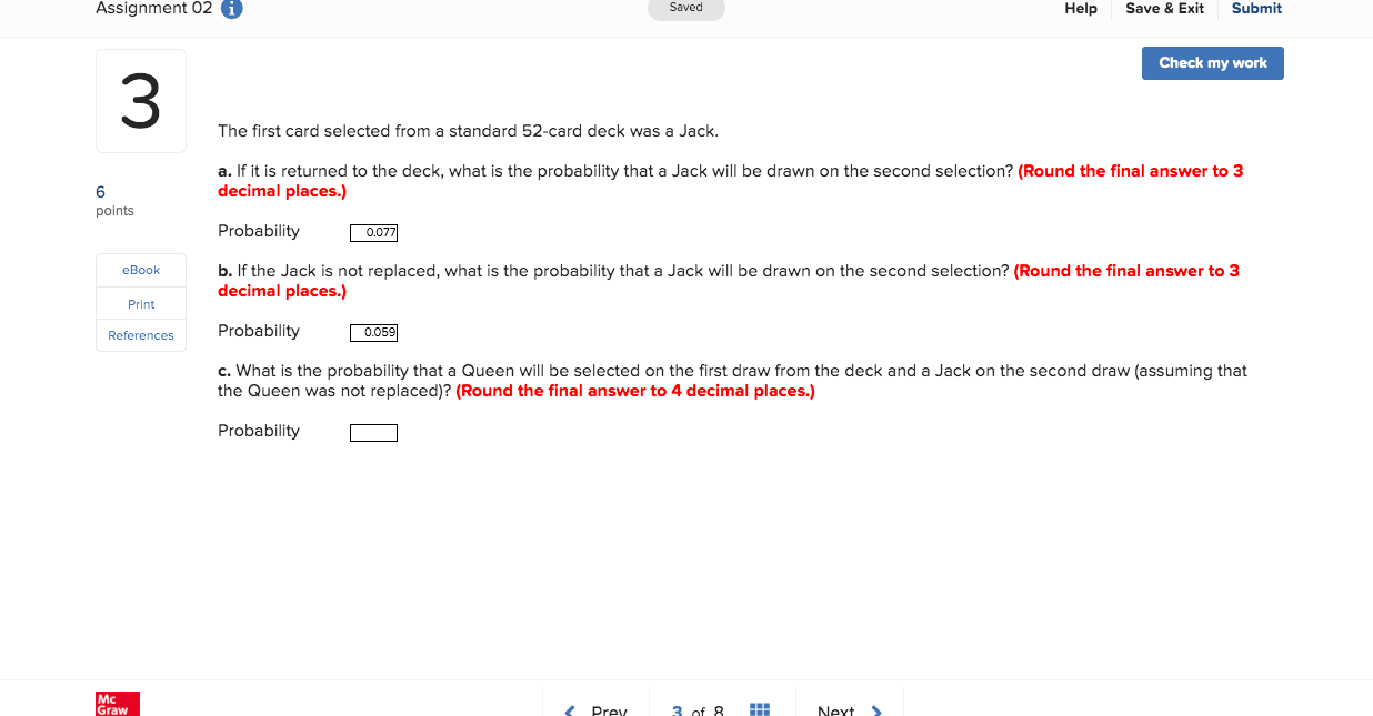 Solved Assignment 02 i Help Saved Save & Exit Submit Check | Chegg.com