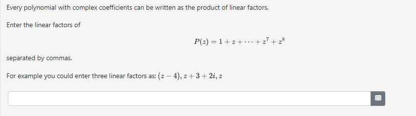 Solved Every polynomial with complex coefficients can be | Chegg.com
