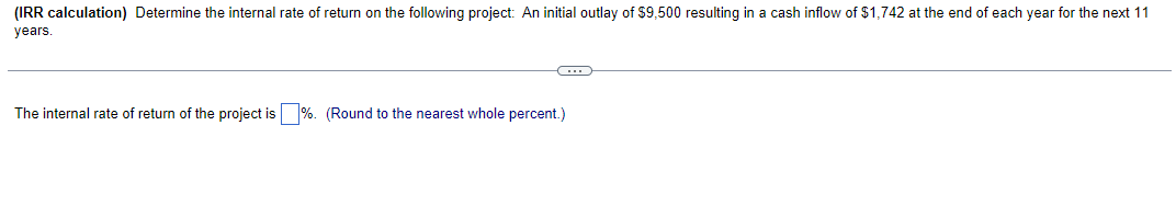 Solved (IRR calculation) Determine the internal rate of | Chegg.com