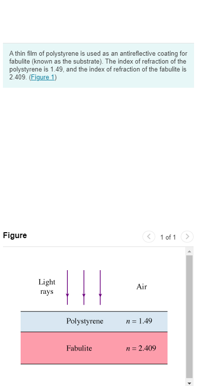 Solved A thin film of polystyrene is used as an | Chegg.com